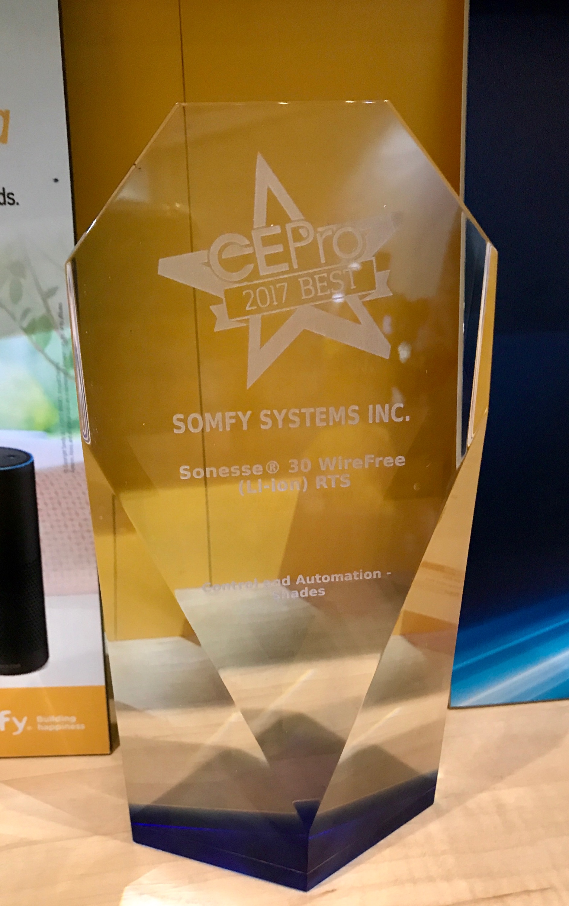 Somfy’s Sonesse® 30 WireFree (Li-ion) RTS Motor Wins CE Pro BEST Award ...
